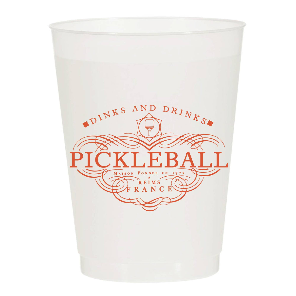 Pickleball Reusable Cups - Dinks and Drinks Champagne – Rallies and Rackets